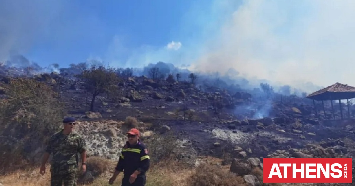 Πυρκαγιά στη Μυτιλήνη - Επιχειρεί η Πυροσβεστική για να μην απειληθεί ...