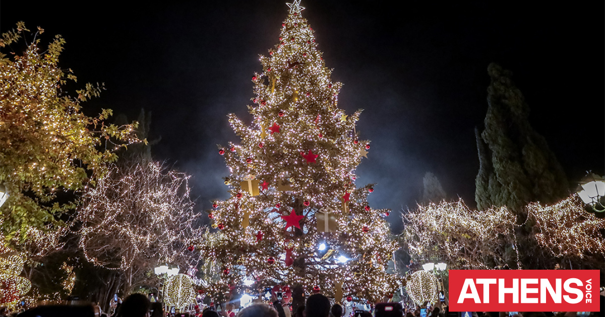 Αθήνα: Στήθηκε το χριστουγεννιάτικο δέντρο στο Σύνταγμα | Athens Voice